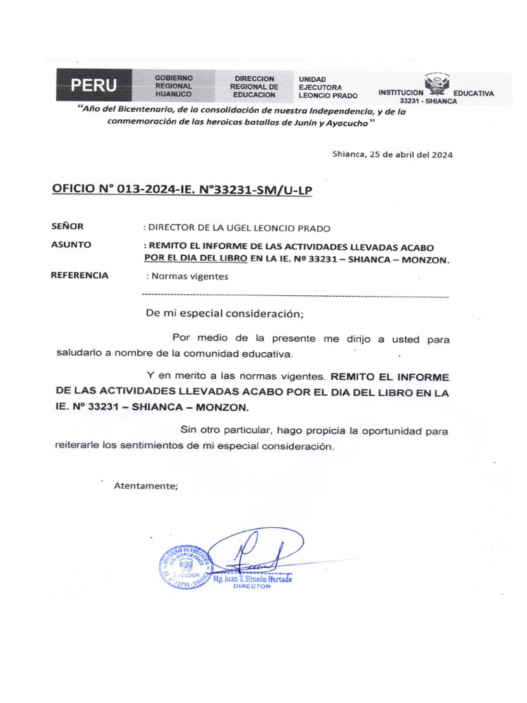 Informe Dia Del Libro | PDF