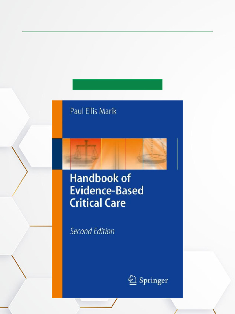 Bestseller List Handbook of Evidence Based Critical Care 2nd Edition ...
