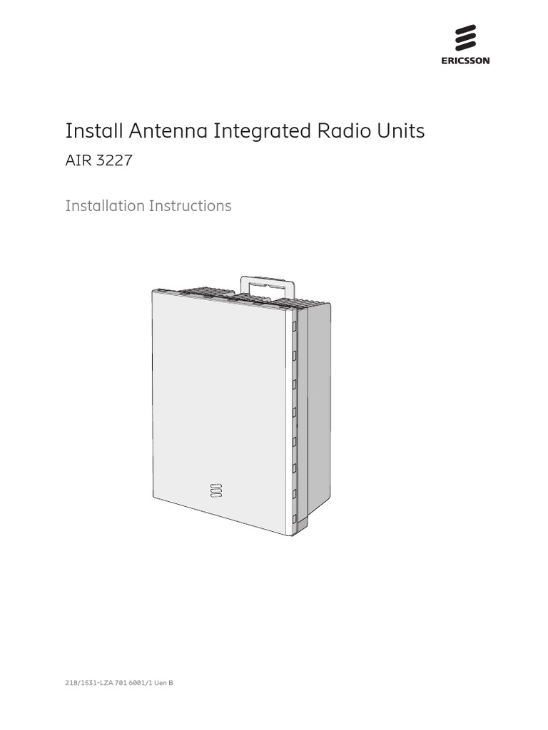 Air3227 Install Antenna Integrated Radio Units 218 - 1531-Lza7016001 ...