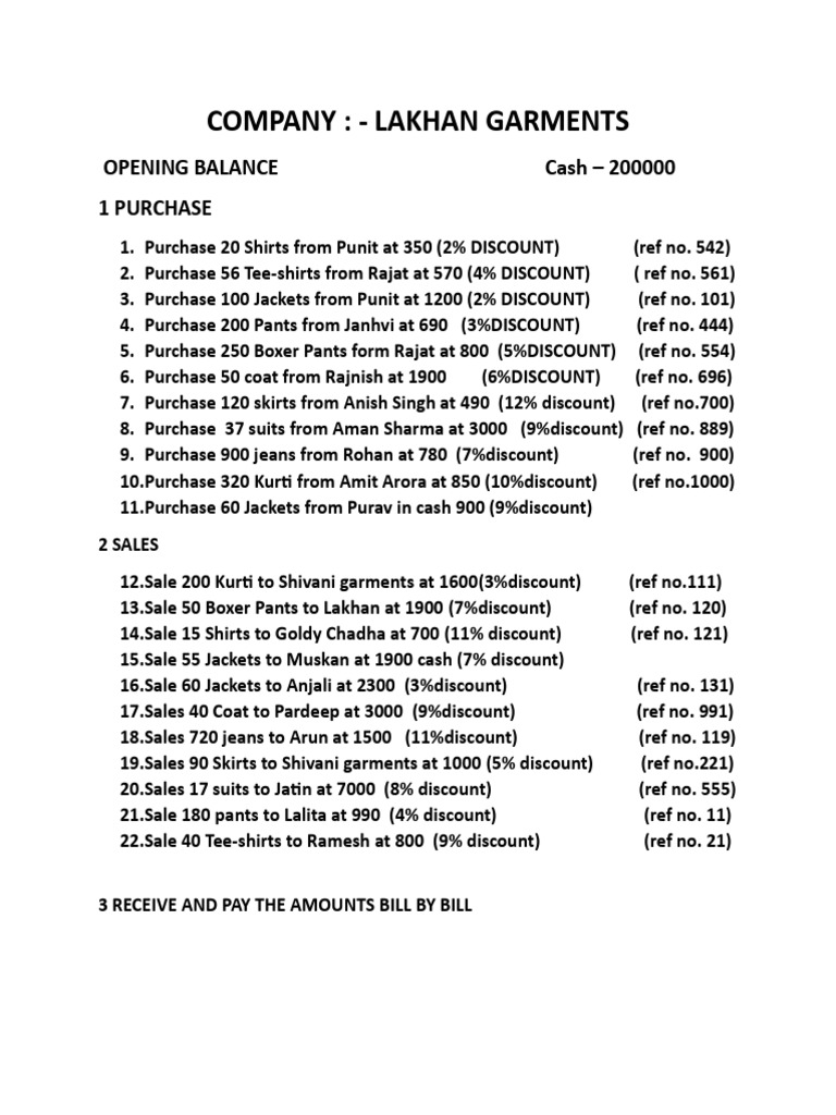 Maintain Balance Bill by Bill | PDF