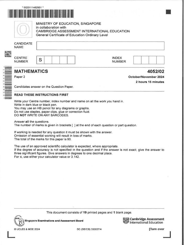 2024 O Level Math Paper 2 Insights | PDF