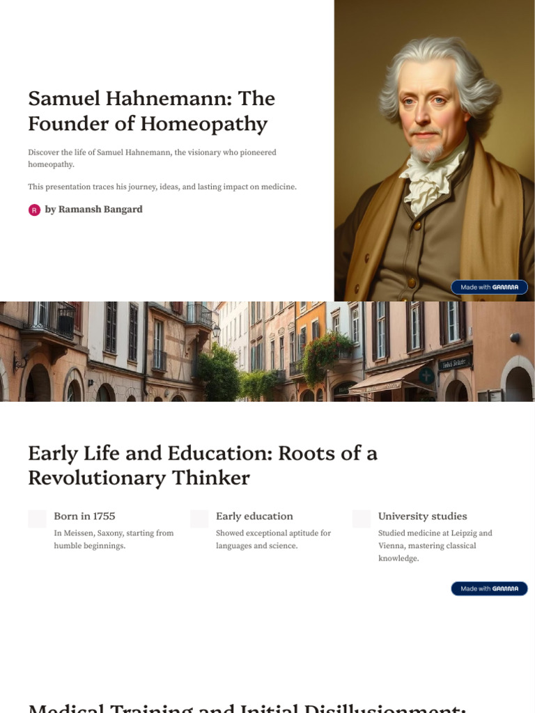 Samuel Hahnemann The Founder of Homeopathy | PDF | Homeopathy | Health ...