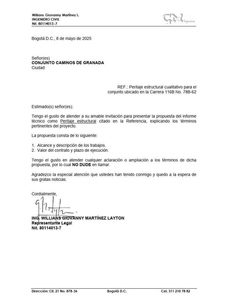 Propuesta de Peritaje Estructural | PDF