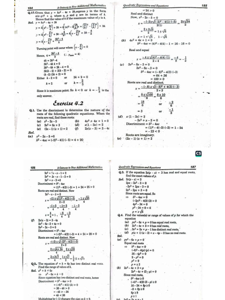 Chap 4 Solution Add Math | PDF