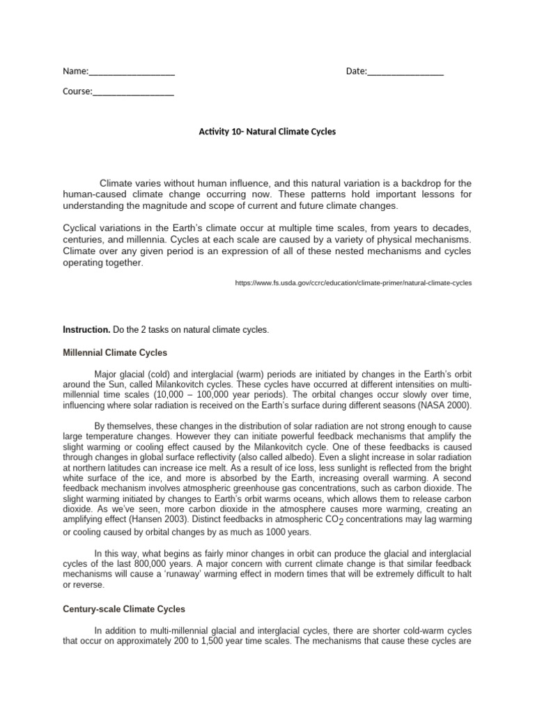 Understanding Natural Climate Cycles | PDF | Climate | Climate Change