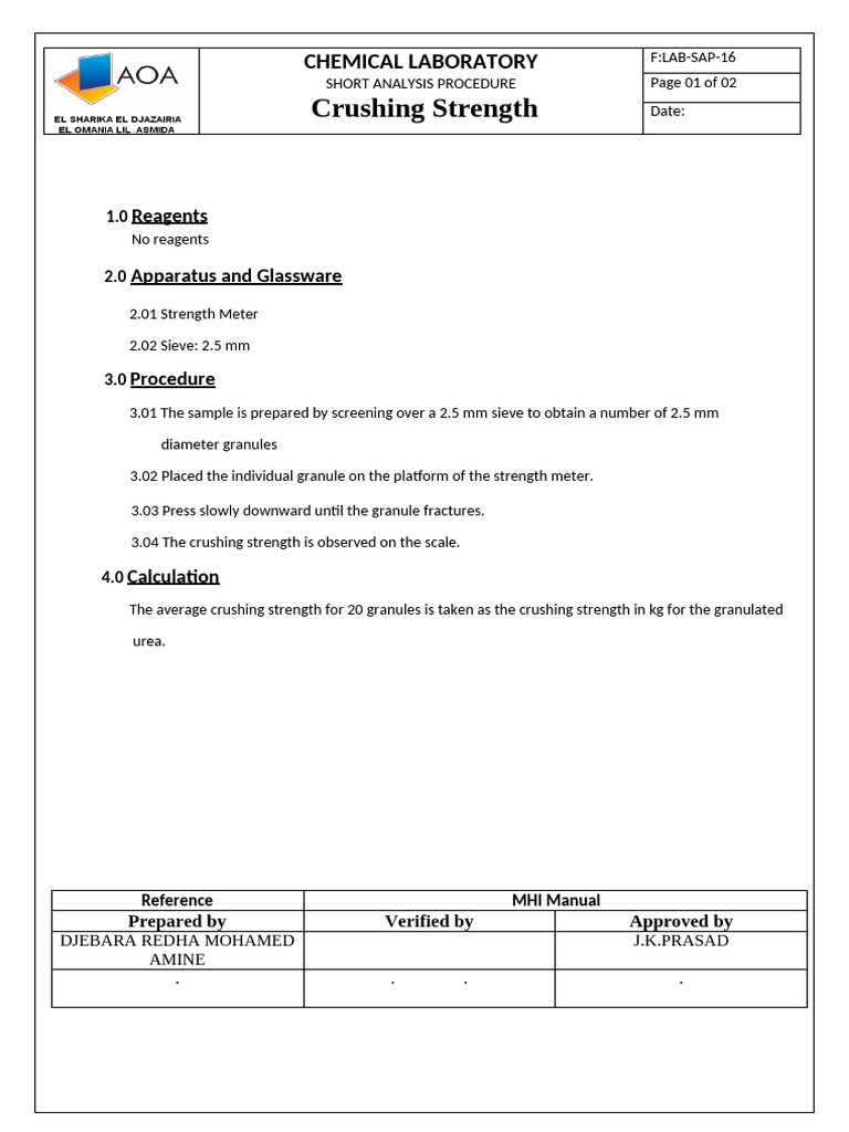 16.crushing Strength | PDF