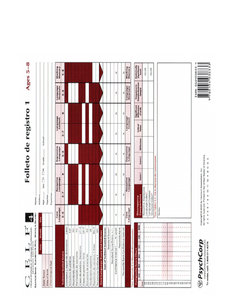 CELF-4 5-8 Años | PDF