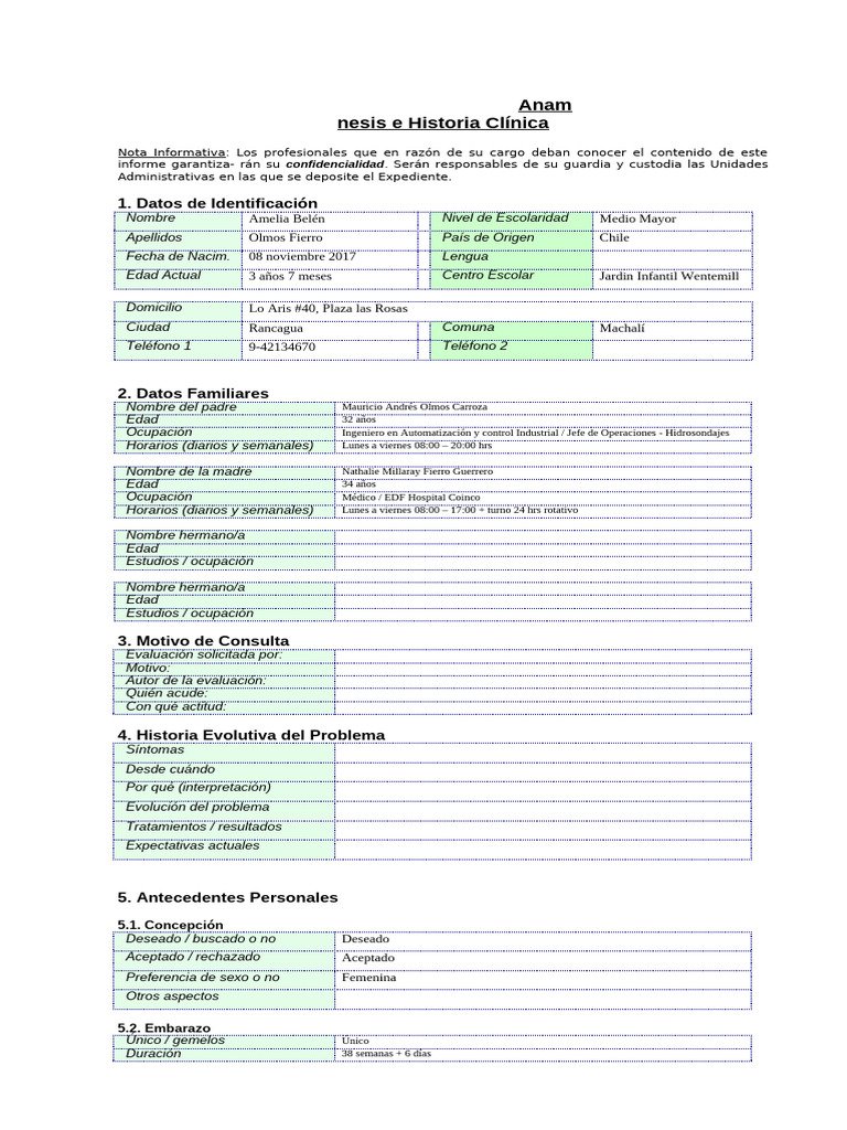 Anamnesis PP4 | PDF | Amamantamiento | Depresión (estado de ánimo)