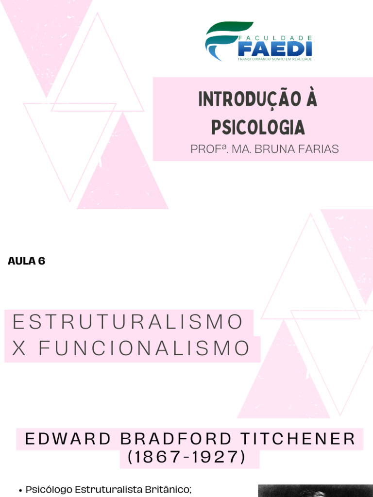 Estruturalismo e Titchener na Psicologia | PDF | Psicologia | Educação ...