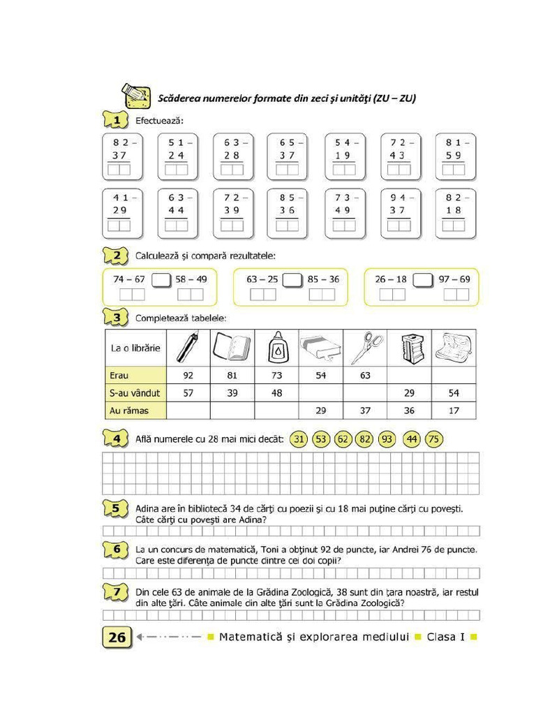 Matematica Clasa 1 | PDF