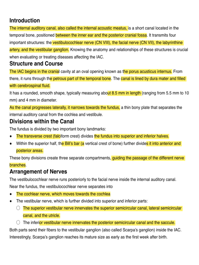 Internal Acoustic Meatus | PDF | Anatomy | Primate Anatomy