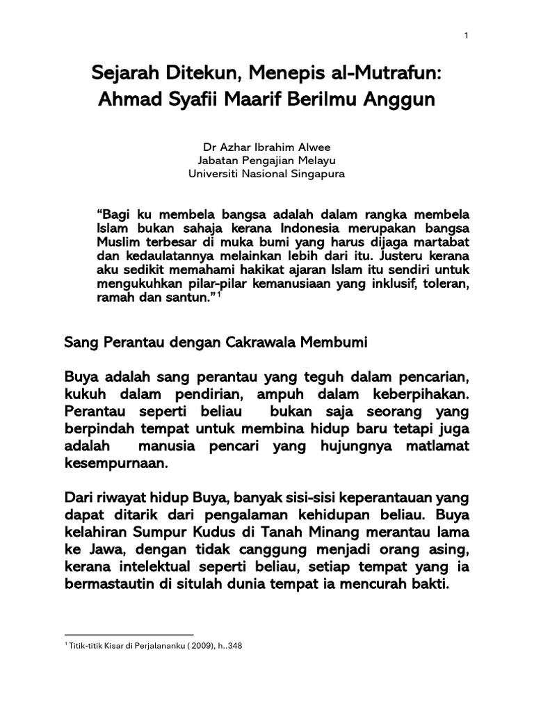Sejarah Ditekun Oleh Buya | PDF
