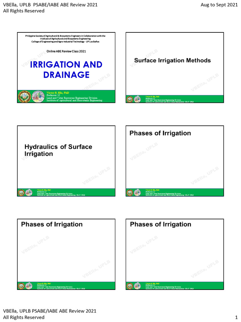 Irrigation and Drainage | PDF | Physical Geography | Hydrology