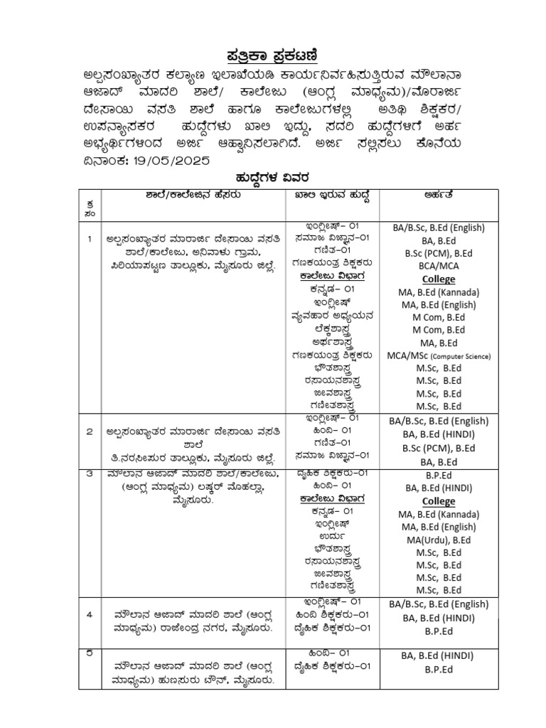 Guest Teacher Notification 2025-26 | PDF