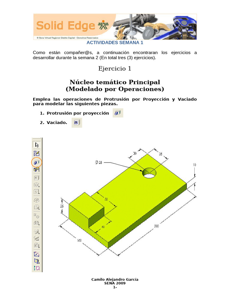 Actividad Semana 2 Solid EDGE | PDF