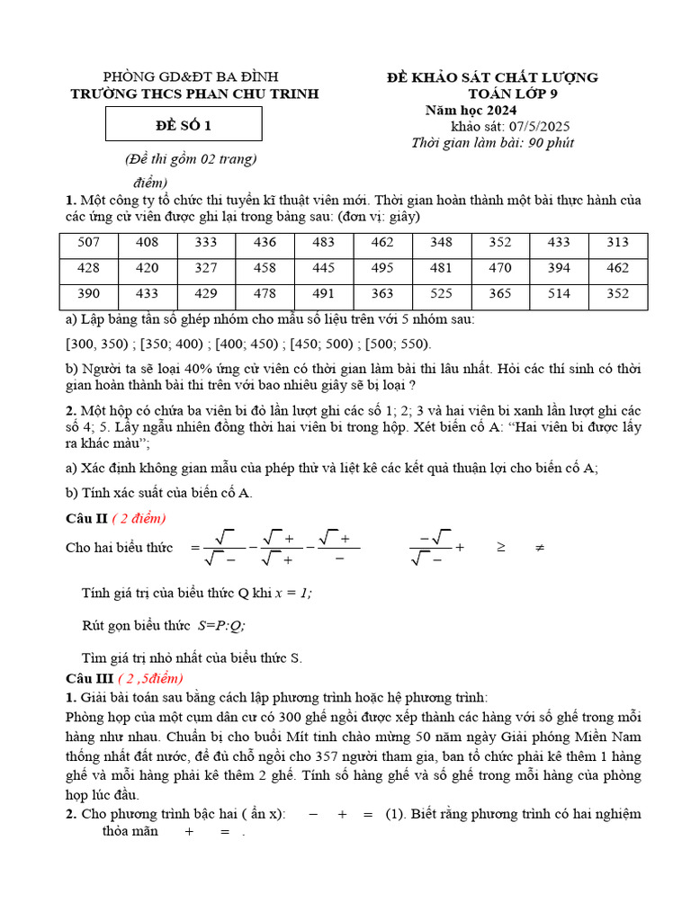 (Đề thi gồm 02 trang) Thời gian làm bài: 90 phút | PDF
