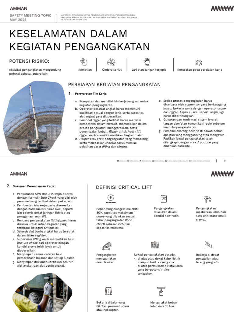 Contoh Dokumen Safety Lifting Material | PDF