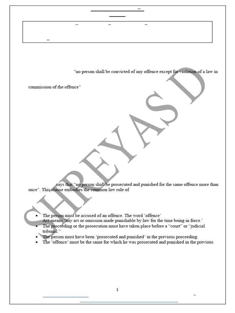 Constitutional Law I - Unit 04 | PDF | Ex Post Facto Law | Arrest