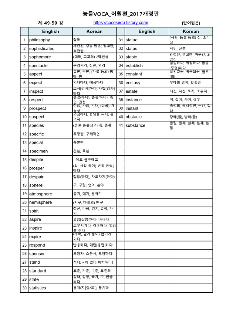 능률VOCA - 어원편 - 2017개정판 (49-50) | PDF