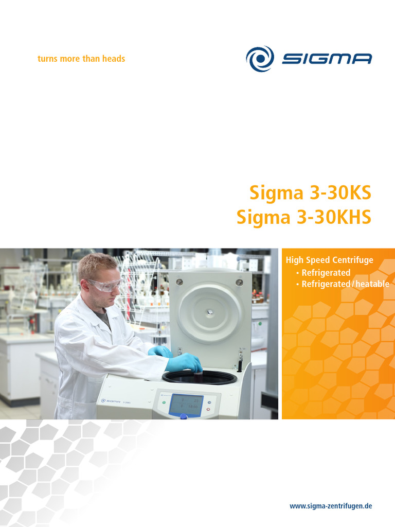 Sigma 3-30KS 3-30KHS E | PDF | Centrifuge | Laboratories