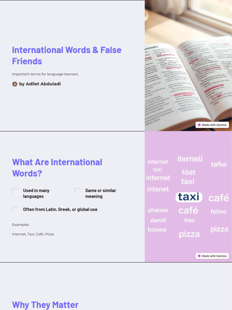 International Words and False Friends | PDF