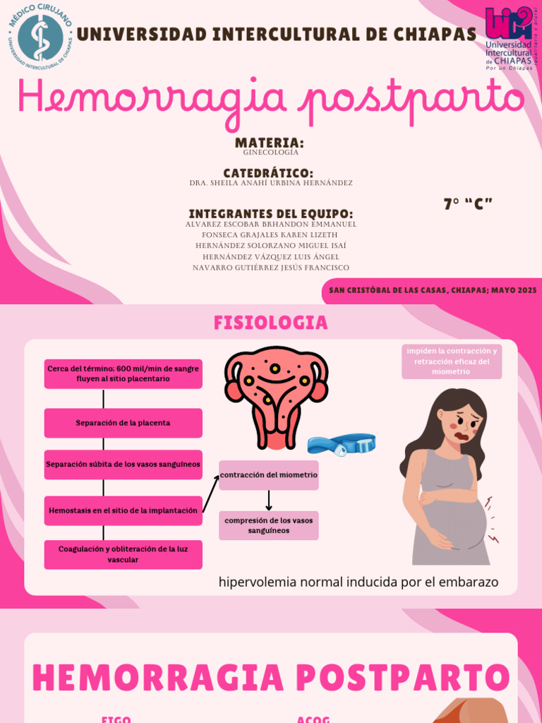 Hemorragia Postparto | PDF | Coagulación | Parto