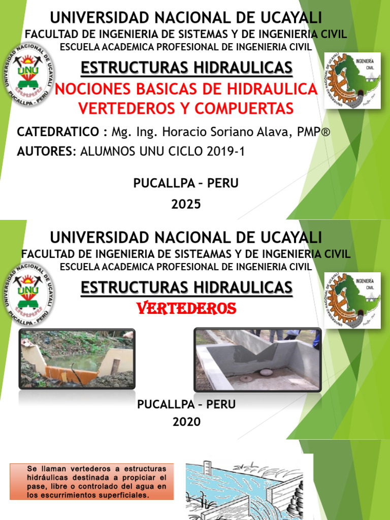 Unidad 1 - 4 Vertederos y Compuertas | PDF