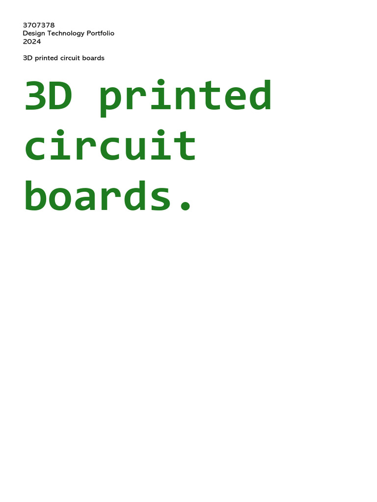 Band 6 Design and Technology HSC Portfolio | PDF | Printed Circuit ...