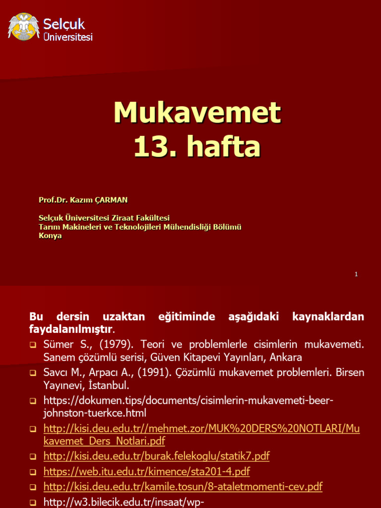 Kirişlerde Kayma Gerilmesi | PDF