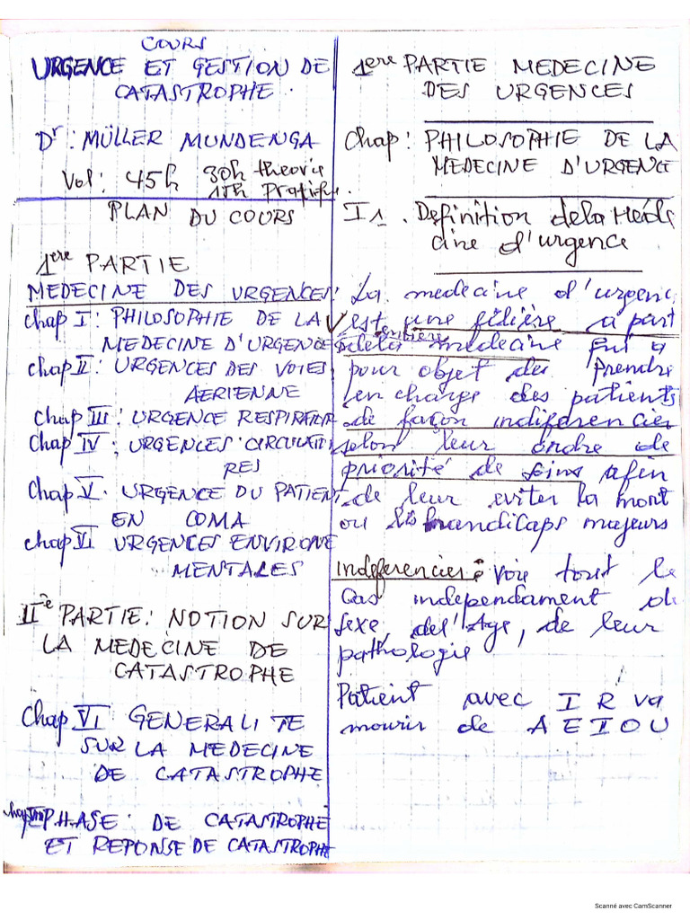 Urgence Et Gestion de Catastrophe. Destin | PDF