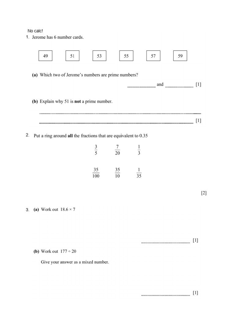 Mock Practice P1 | PDF