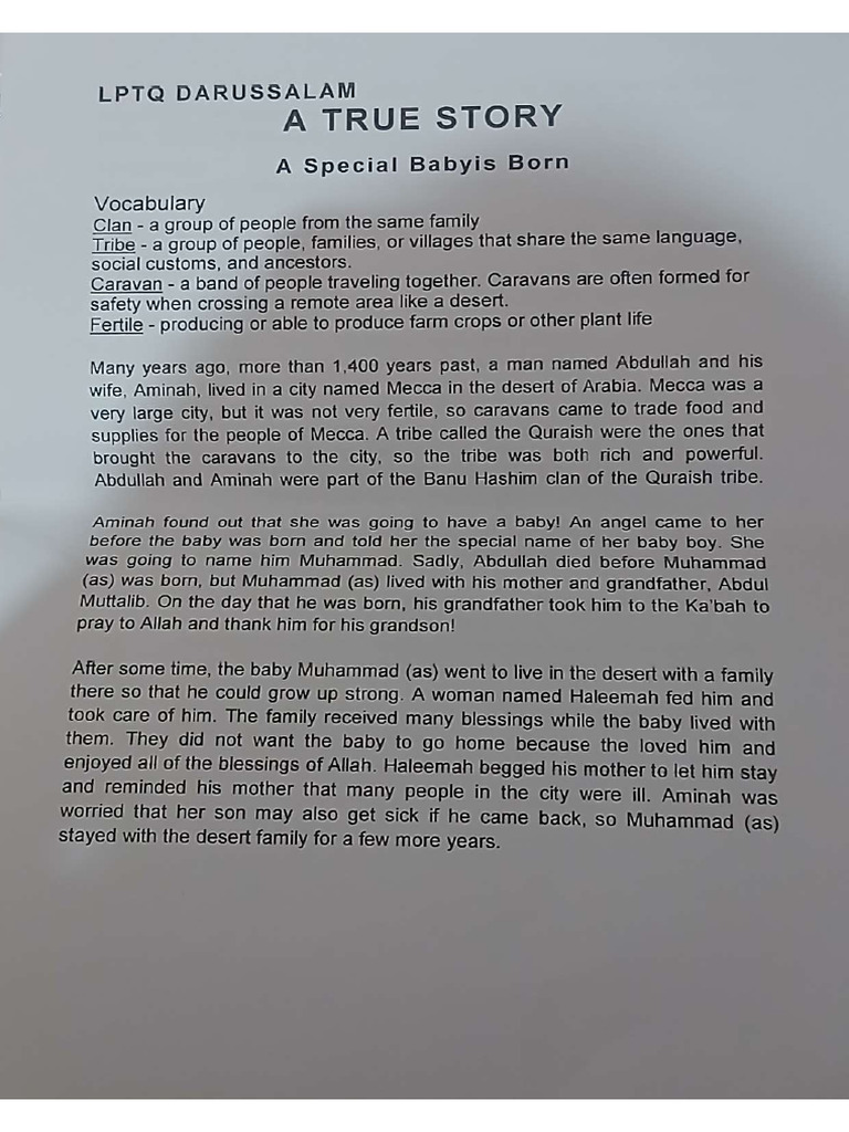 Story of The Prophet Muhammad | PDF