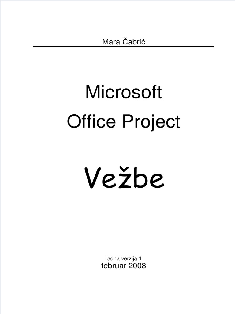 Ms Project 2007 Vezbe | PDF