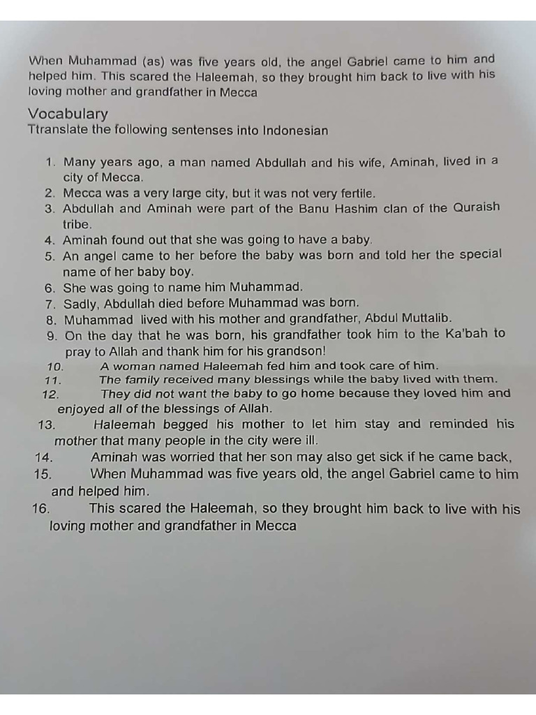 Story of The Prophet Muhammad | PDF