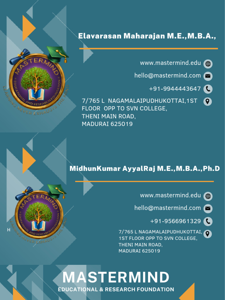 Green and Orange Professional Business Card | PDF