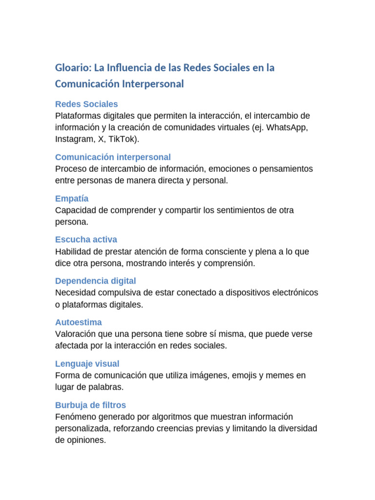 Glosario Redes Sociales | PDF
