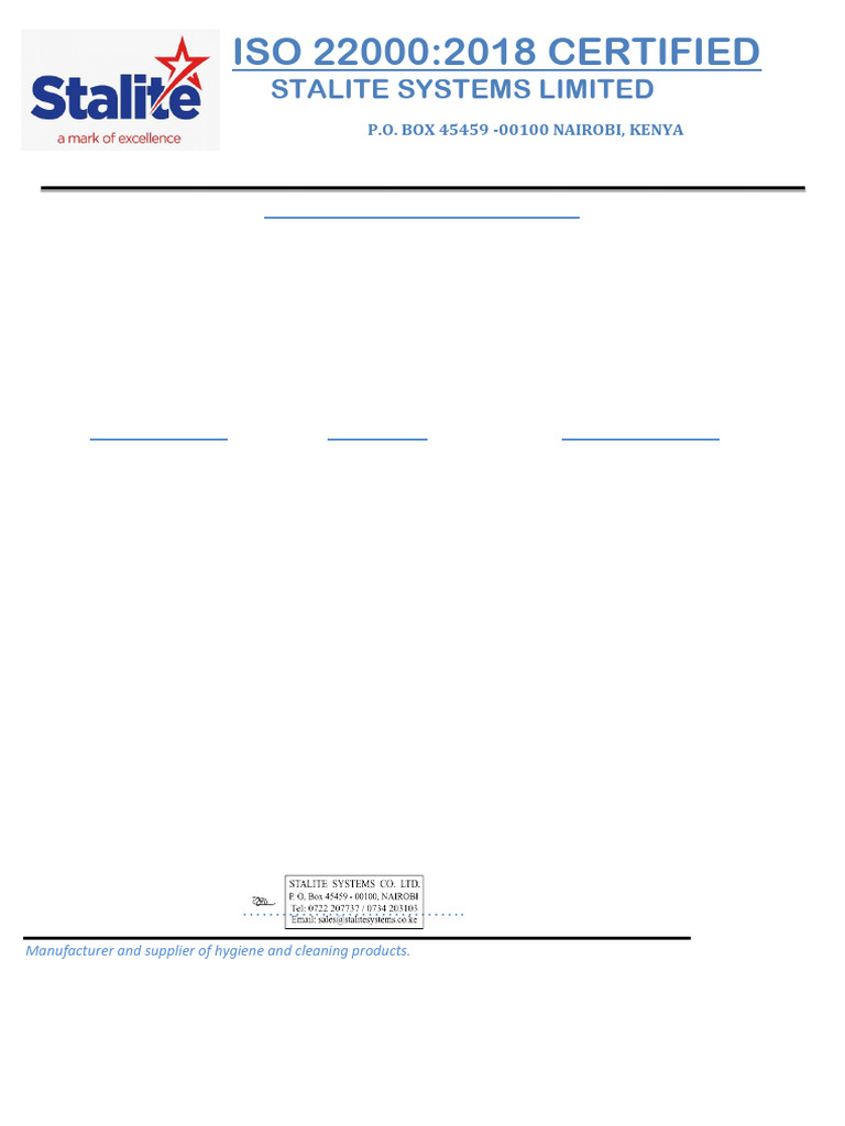 Hydrogen Peroxide Coa | PDF