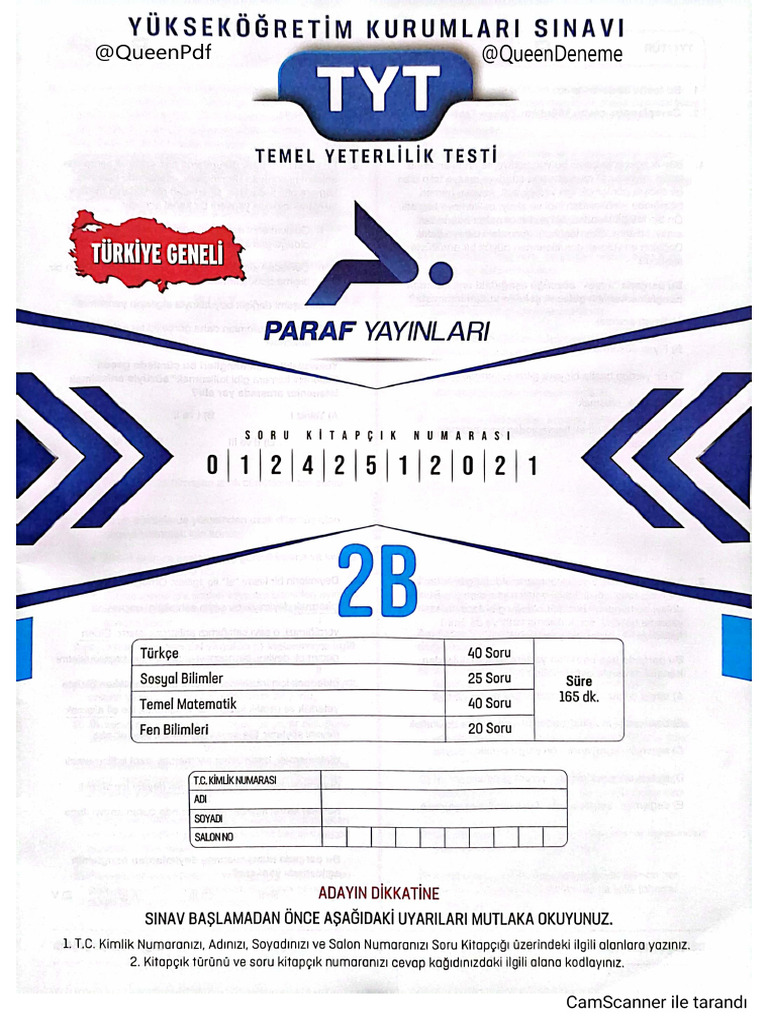 2025 Paraf TG 2 Tyt Çözümler | PDF