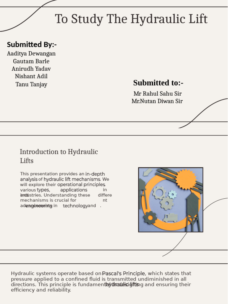 Slidesgo An in Depth Analysis of Hydraulic Lift Mechanisms and Their Applications ...