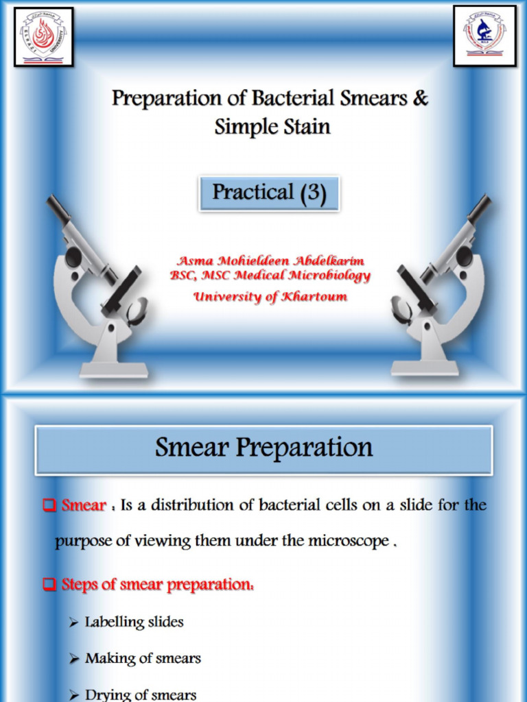 1737954465_Preparation of bacterial smears _ simple stain | PDF