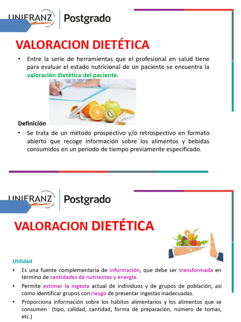 Valoracion Dietetica | PDF | Alimentos | Dieta