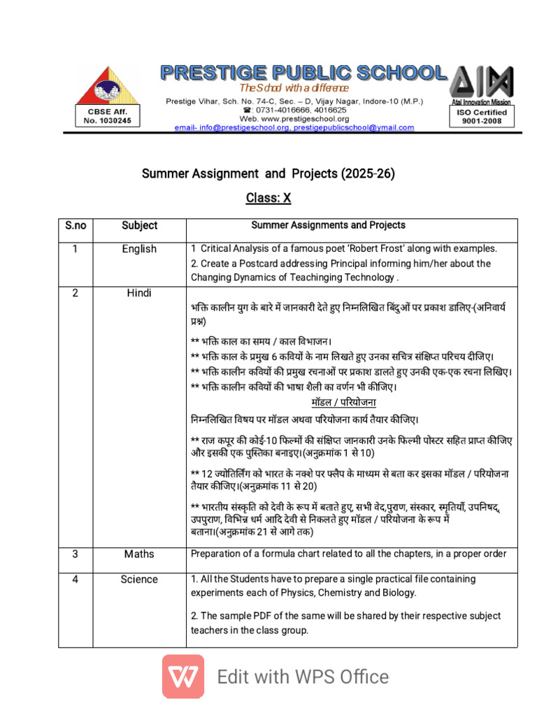 Class - 10 (Summer Assignment and Projects) | PDF | Artificial Intelligence | Intelligence (AI ...