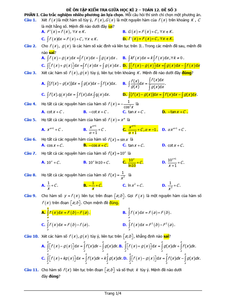 ÔN GK2 ĐỀ 3 | PDF