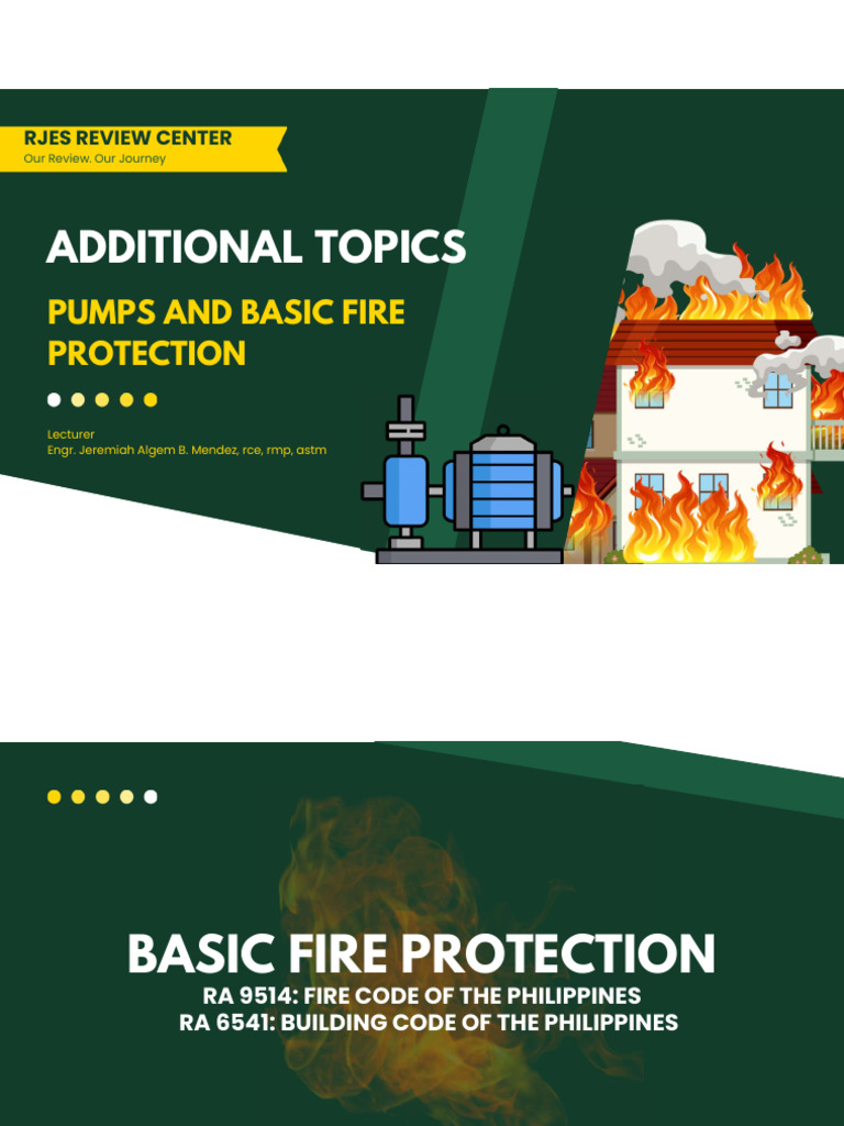 Pumps and Basic Fire Protection | PDF | Fires | Firefighting