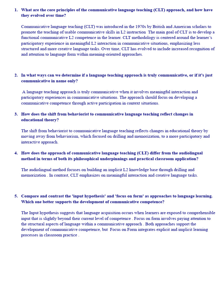CLT- The _principled communicative approach_ Group work-Iván Quintana ...
