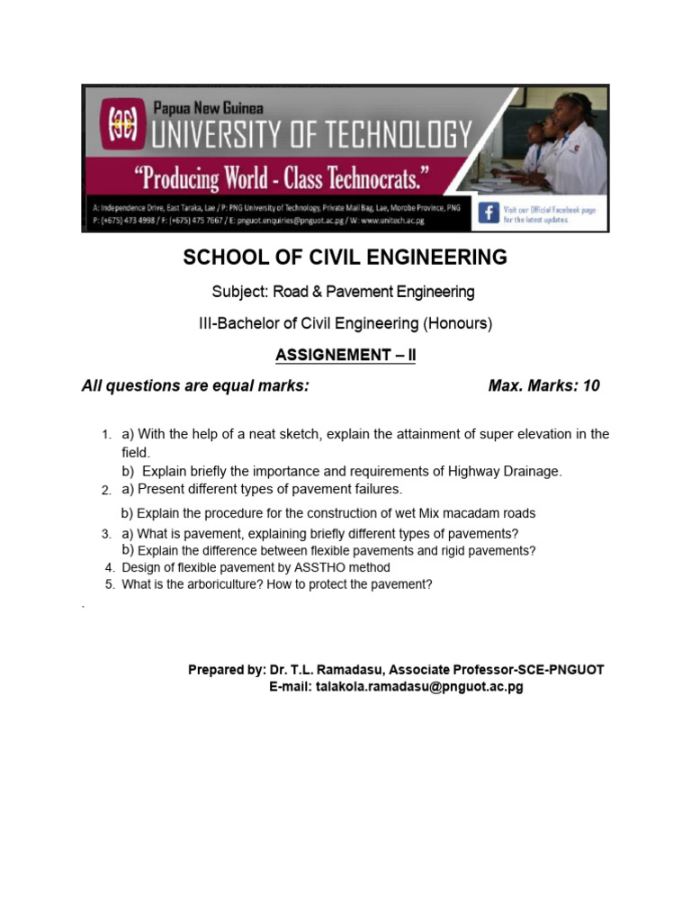 Road & Pavement Engineering-Assignment-2 | PDF