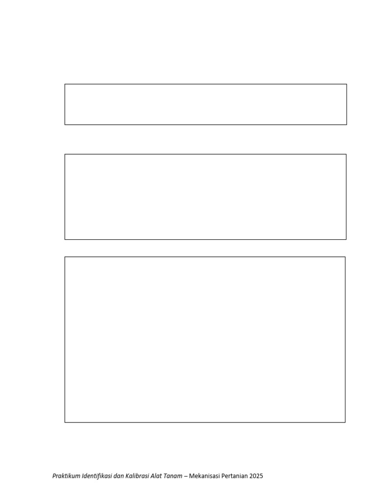 13. Work Sheet Identifikasi dan Kalibrasi Alat Tanam (1)[1] | PDF