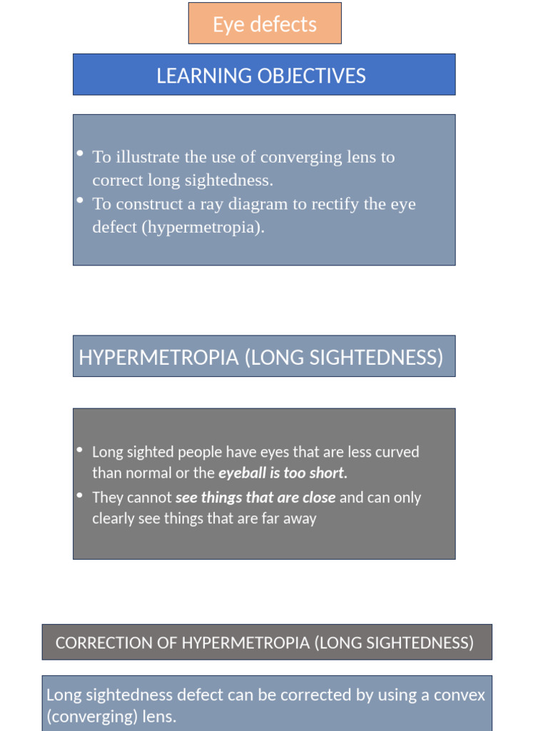 Eye Defect Hypermetropia | PDF