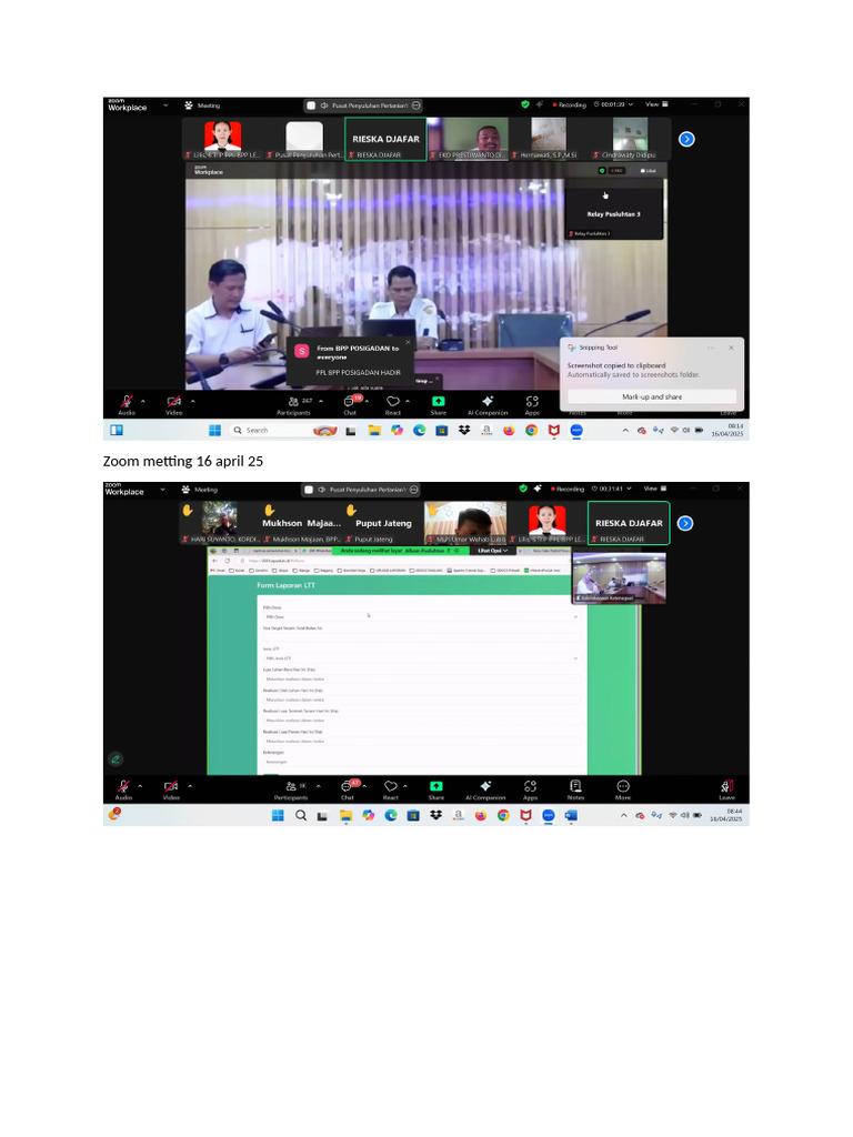 Zoom Metting 16 April 25 | PDF