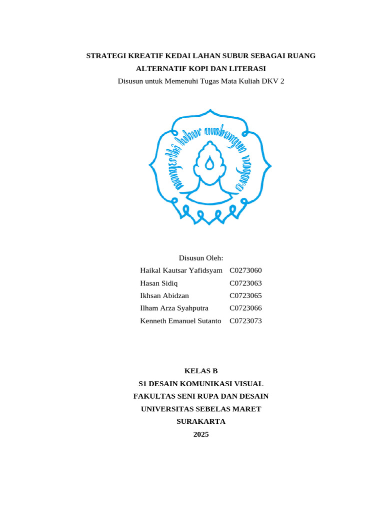 Strategi Kreatif Kedai Lahan Subur Sebagai Ruang Alternatif Kopi | PDF